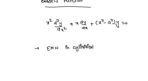 Solved In Other Math What Role Does The Bessel Function Play A The