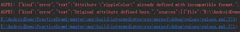 Android Studio Error URI Is Not Registered And AGPBI Kind