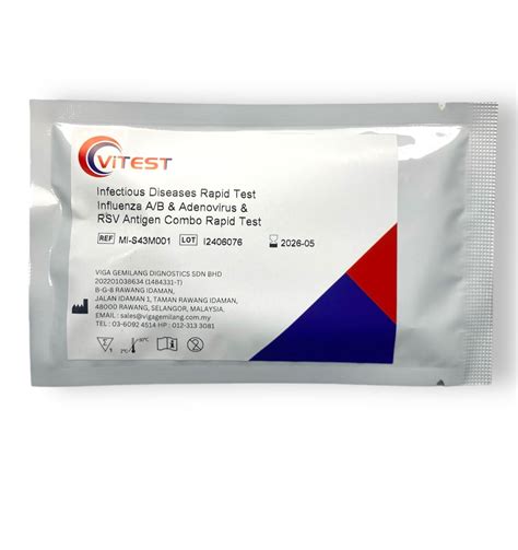 Vitest Adenovirus Rsv Influenza Ab Combo Rapid Test Cassette