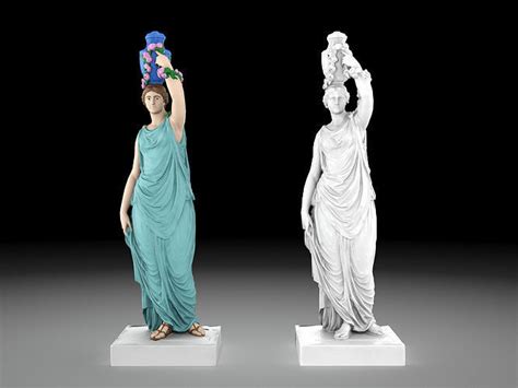 3d Model Nymph Statue Collection Vr Ar Low Poly Cgtrader