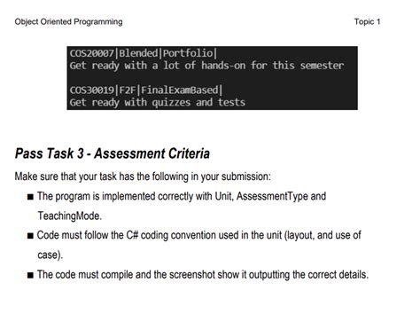 Solved Pass Task 3 Unit Assessed Task In This Section