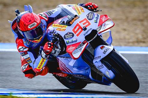 Motogp Marc Marquez Flies To First Ducati Pole Position At Wet Spanish
