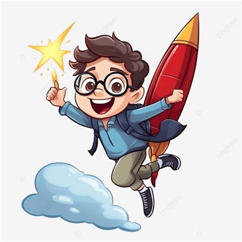 학생 캐릭터가 로켓을 타고 날고 있다 3d 3d 그림 학교로 돌아가다 Png 일러스트 및 이미지 에 대한 무료 다운로드 Pngtree