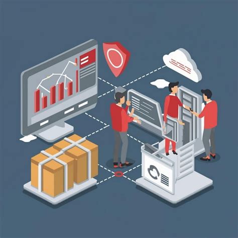 Premium Photo Supply Chain Simulation Concept Icon Logistics Network