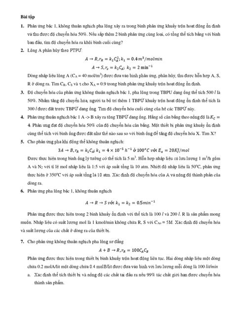 Practice Chemical Reaction Engineering Pdf