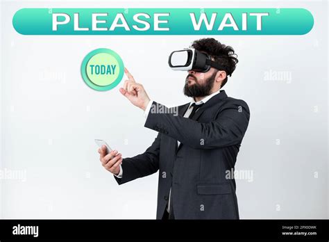 Text Caption Presenting Please Wait Business Showcase To Pause Any