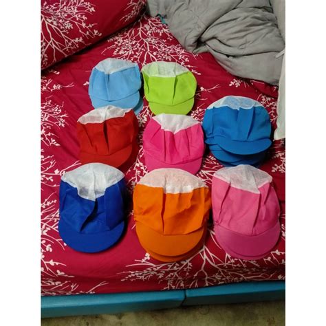 หลายสี โหลละ 240 บาท มี12ใบ หมวกแม่ครัว ตาข่าย กุ๊ก โรงงาน ส่งจริง Shopee Thailand