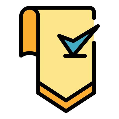 Bookmark Icon Color Outline Vector 15041815 Vector Art At Vecteezy