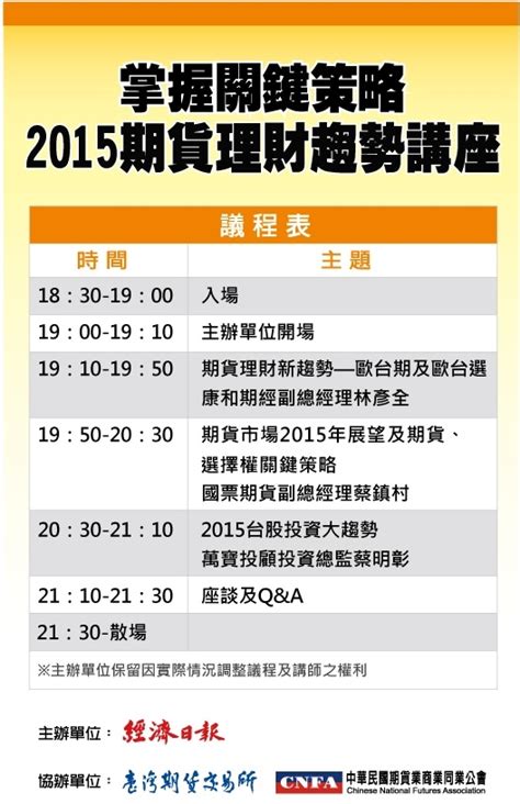 三大名師教你掌握2015年理財趨勢｜accupass 活動通