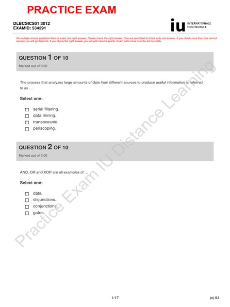 Data Analysis And Computer Concepts Exam Pdf