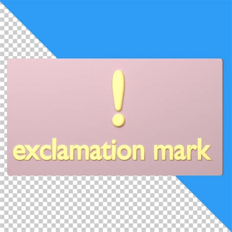 Premium PSD Exclamation Mark Icon Isolated On The Transparent Background