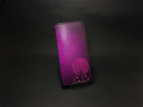 Leather Slim Walletwalletwomen Walletsimple Walletcard Etsy