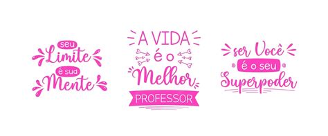 Premium Vector Three Inspirational Phrases In Portuguese Translation