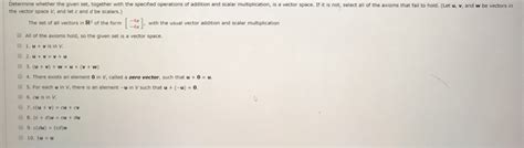Solved Determine Whether The Given Set Together With The