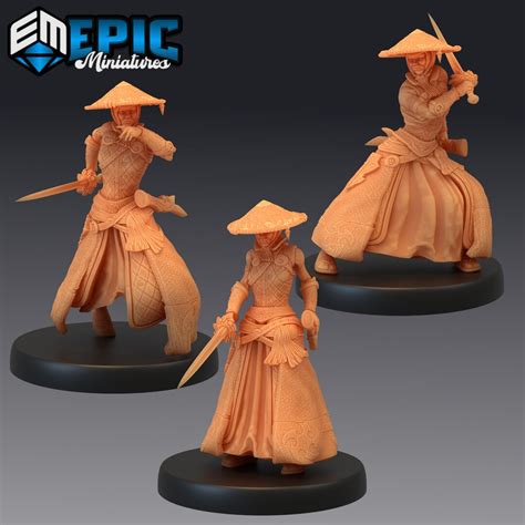 Female Warrior Monk Yokai Mayhem D D Wargame Fantasy Etsy