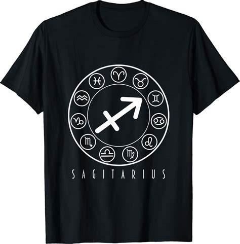 Schütze Sternzeichen Horoskop Symbol Astrologische Zeichen T Shirt