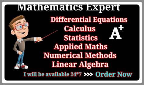 Teach You Differential Equations Calculus Statistics Linear Algebra By Dasun Tutor Fiverr
