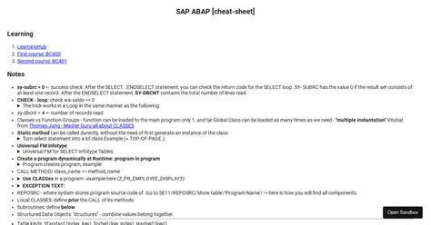 Sapcheat Sheet Codesandbox