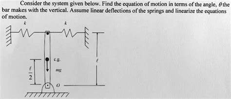 Solved Solve Using Newtons Law Method Consider The System Given Below