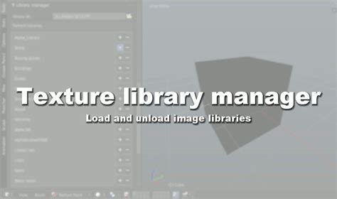 Blender Addon List Addon Texture Library Manager Blender Blender
