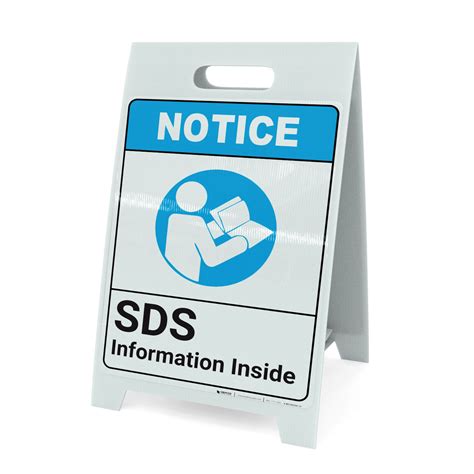 Notice Sds Information Inside Ansi With Icon A Frame Sign