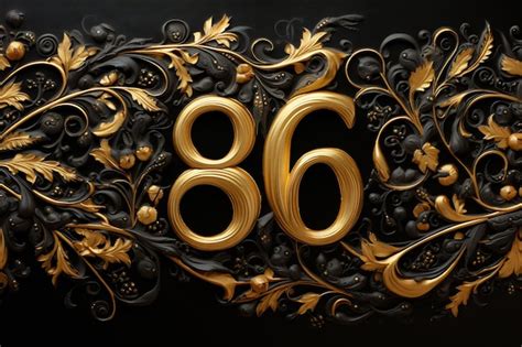 Premium Ai Image The Number 66 Is On A Black Background