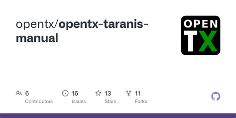 Github Opentxopentx Taranis Manual