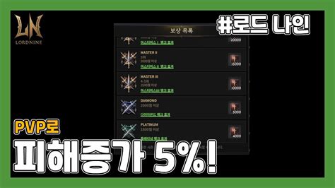 [로드나인] 무기 2개 키워야 할까 던전 무조건 돌아야 하는 이유 오프모드 효율 좋을까 Pvp 랭킹 효과