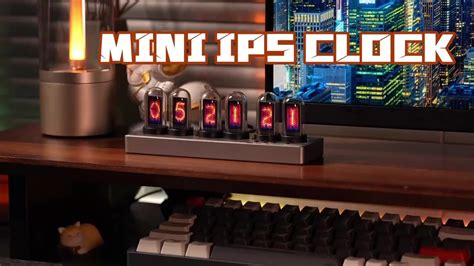 Mini Led Multifunction Nixie Clock Night Light With Ips Color Digital Display Usb Rechargeable