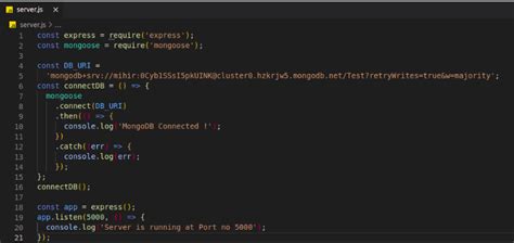 Connect To A Mongodb Database Using Nodejs And Store Data