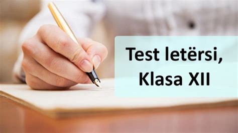 Model Testi Letërsi Klasa Xii Portali Shkollor