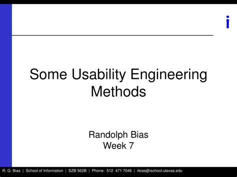 ppt some usability engineering methods powerpoint presentation free