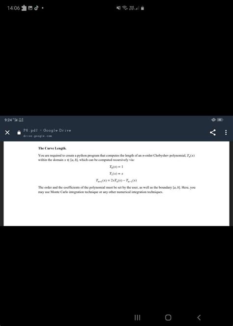 Solved The Curve Length You Are Required To Create A Python Chegg