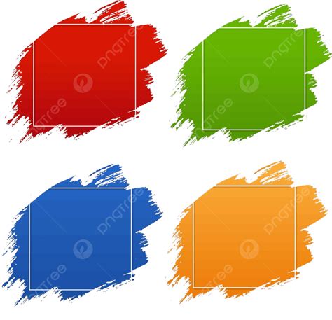 Colorful Blobs Banner Set Dirty Symbol Paint Brush Vector Dirty Symbol Paint Brush PNG And