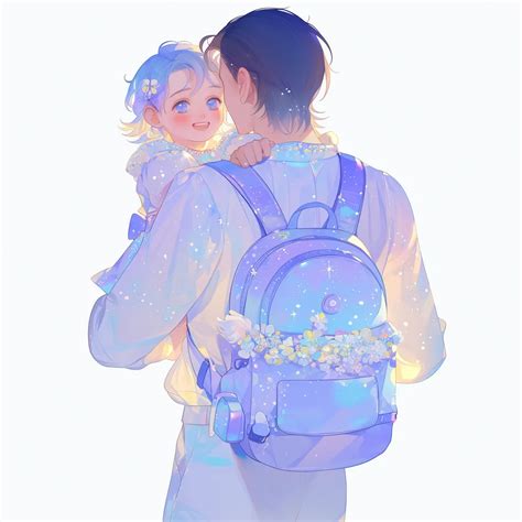 優しさあふれる後ろ姿親子イラストフリー素材ならシンテリ