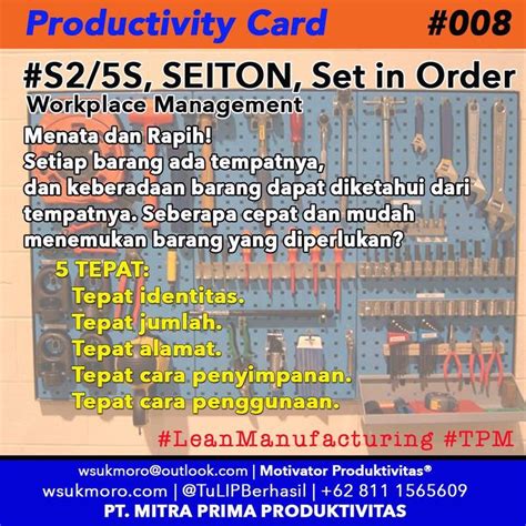Productivity Card No 8 Motivatorproduktivitas Wawangsukmoro