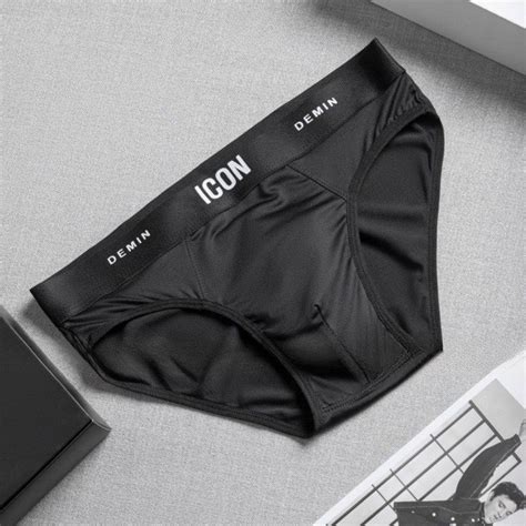 กางเกงในชาย กางเกงในสามเหลี่ยมลาย ไอคอน ยืดหยุ่นสูง 4 ทาง ยืดต้านเชื้อแบคทีเรียเย็นยืดหยุ่น