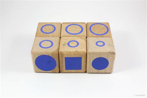 Galt Shape Matching Cubes Vintage Toys
