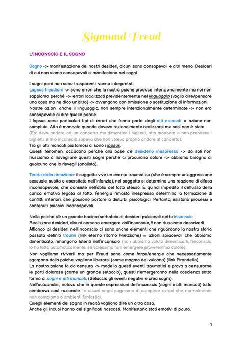 Riassuntoappunti Discorsivi Filosofia Freud Appunti Di Italiano