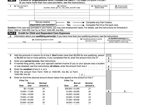Irs Form 2441 Printable Printable Forms Free Online