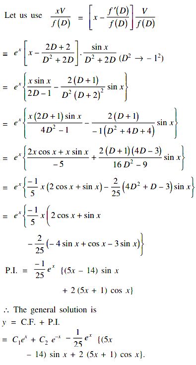 Solve D2ydx2 Y Xexsinx Sarthaks Econnect Largest Online