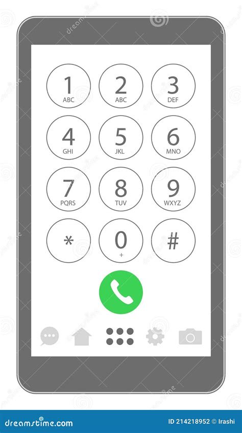 Smartphone Keypad Icon Stock Vector Illustration Of Number 214218952