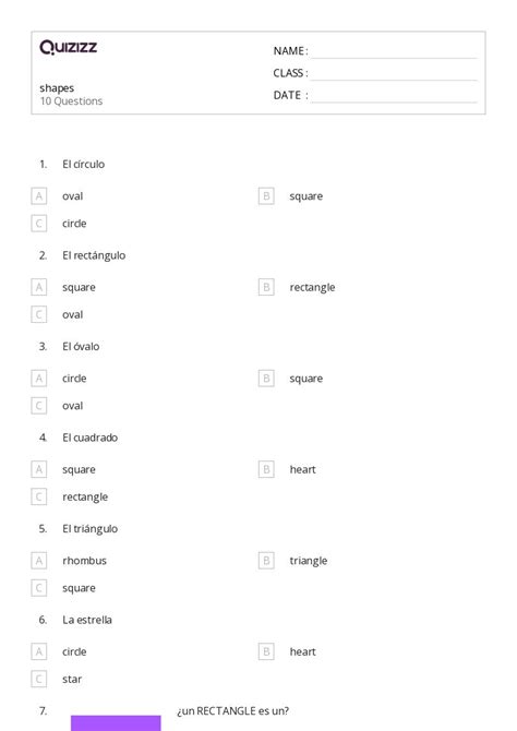 50 Classifying Shapes Worksheets For 2nd Class On Quizizz Free