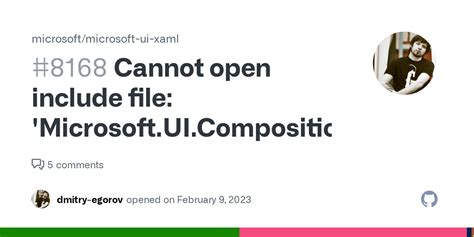Cannot Open Include File Microsoft UI Composition H Issue Microsoft Microsoft Ui