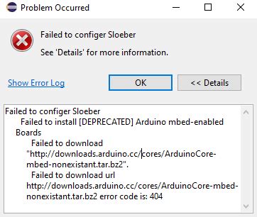 Sloeber Fails To Install Because It Can T Get Data From A Specific Issue Sloeber