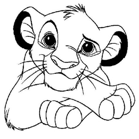 dessins de coloriage Simba à imprimer sur LaGuerche Page