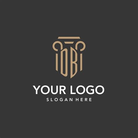 Db Logo Monogram With Pillar Style Design 22988513 Vector Art At Vecteezy
