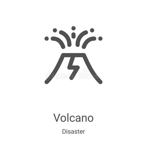 Vettore Di Icona Vulcanica Dalla Raccolta Di Disastri Icona Di
