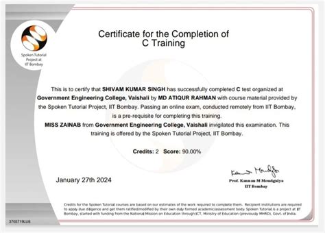 Shivam Kumar Singh On Linkedin Completion Certificate 🎊 Iit Bombay
