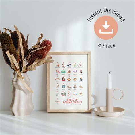 Abc Coping Skills Poster Coping Skills Alphabet Coping Skills List